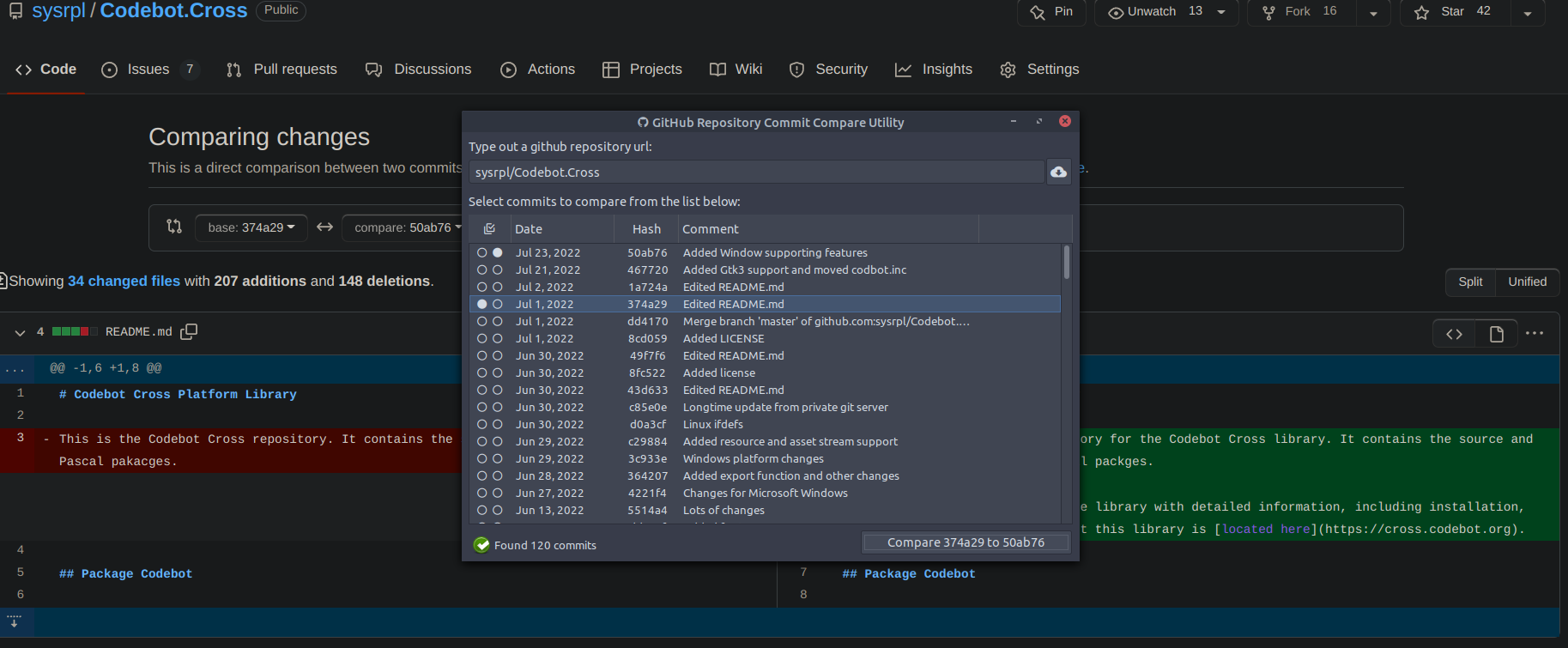 I Wrote A Utility To Compare Commits 7160